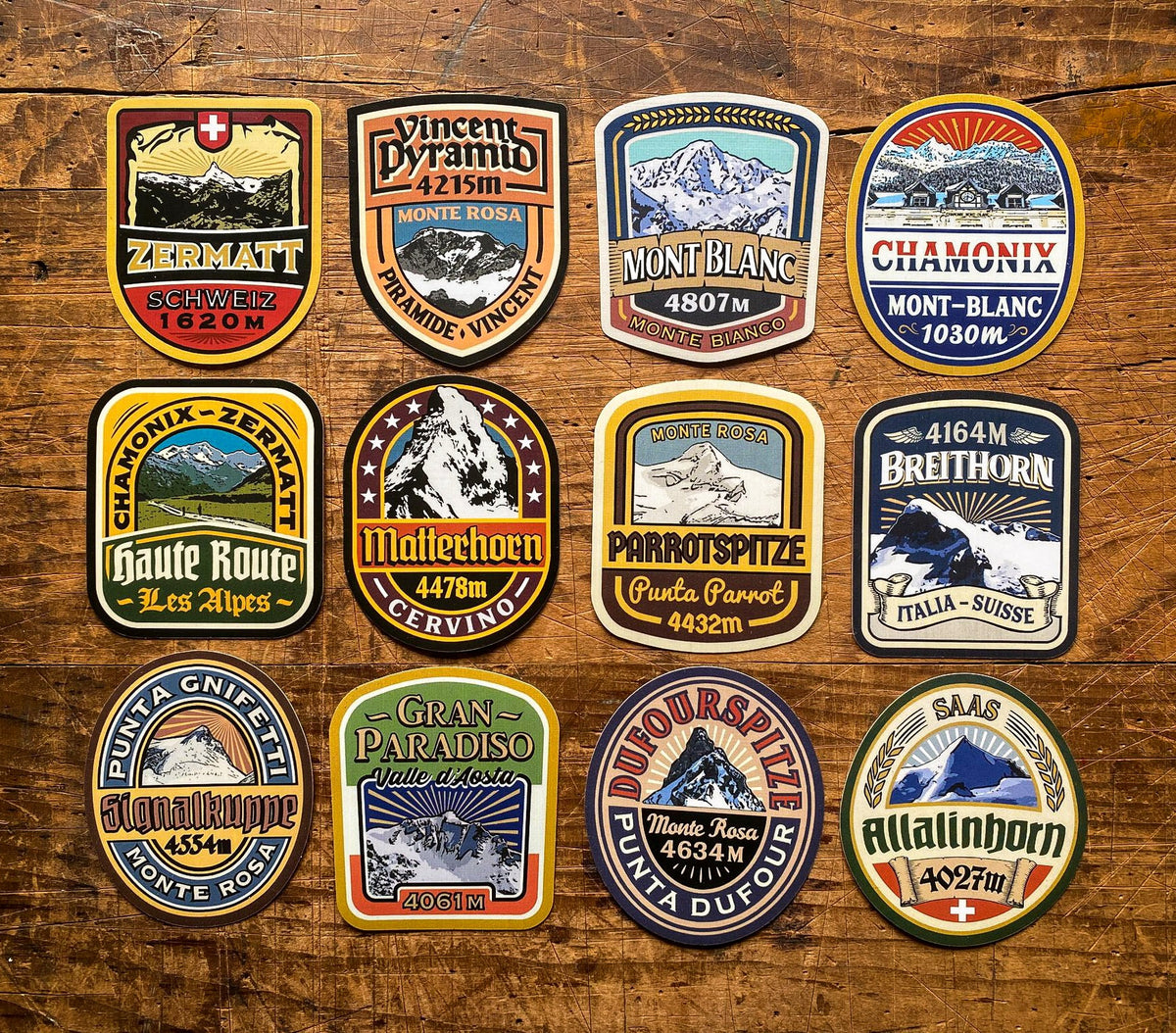 European Mountains stickers – The Adventure Patch Company
